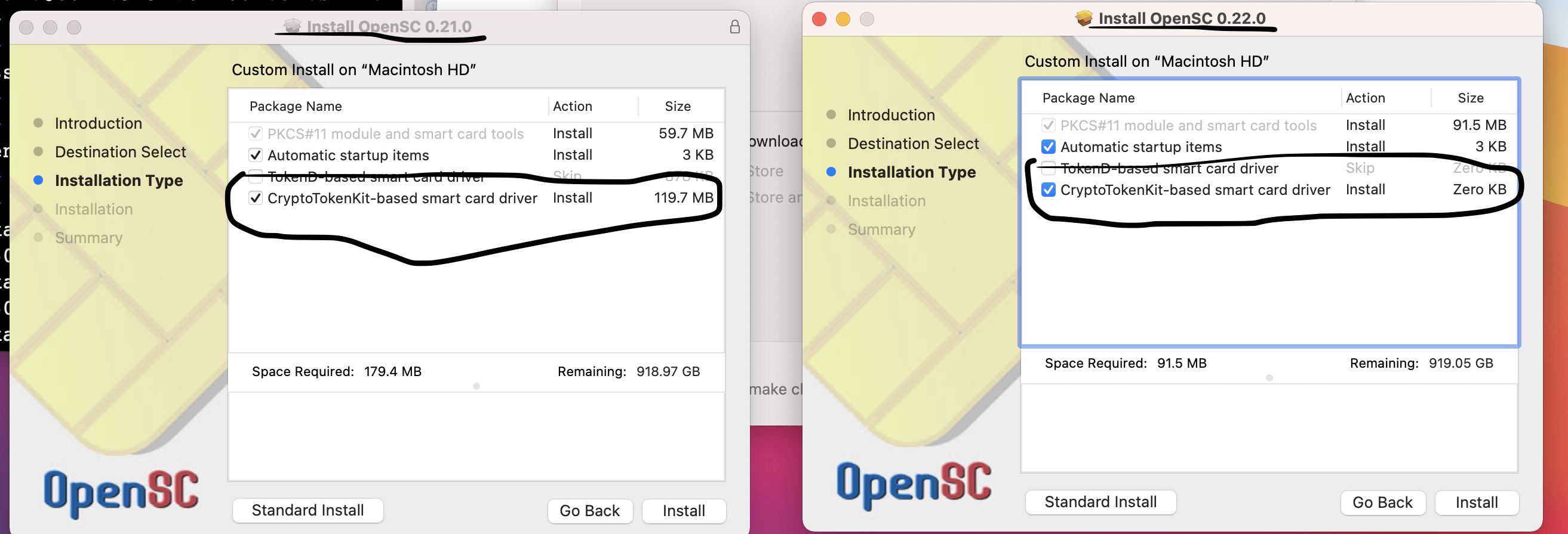 Opensc 0 22 0 Is Not Installing Cryptotokenkit Based Smart Card Driver On Mac · Issue 2389