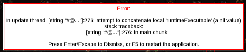 nil value on runtimeExecutable · Issue #2420 · PathOfBuildingCommunity/PathOfBuilding · GitHub