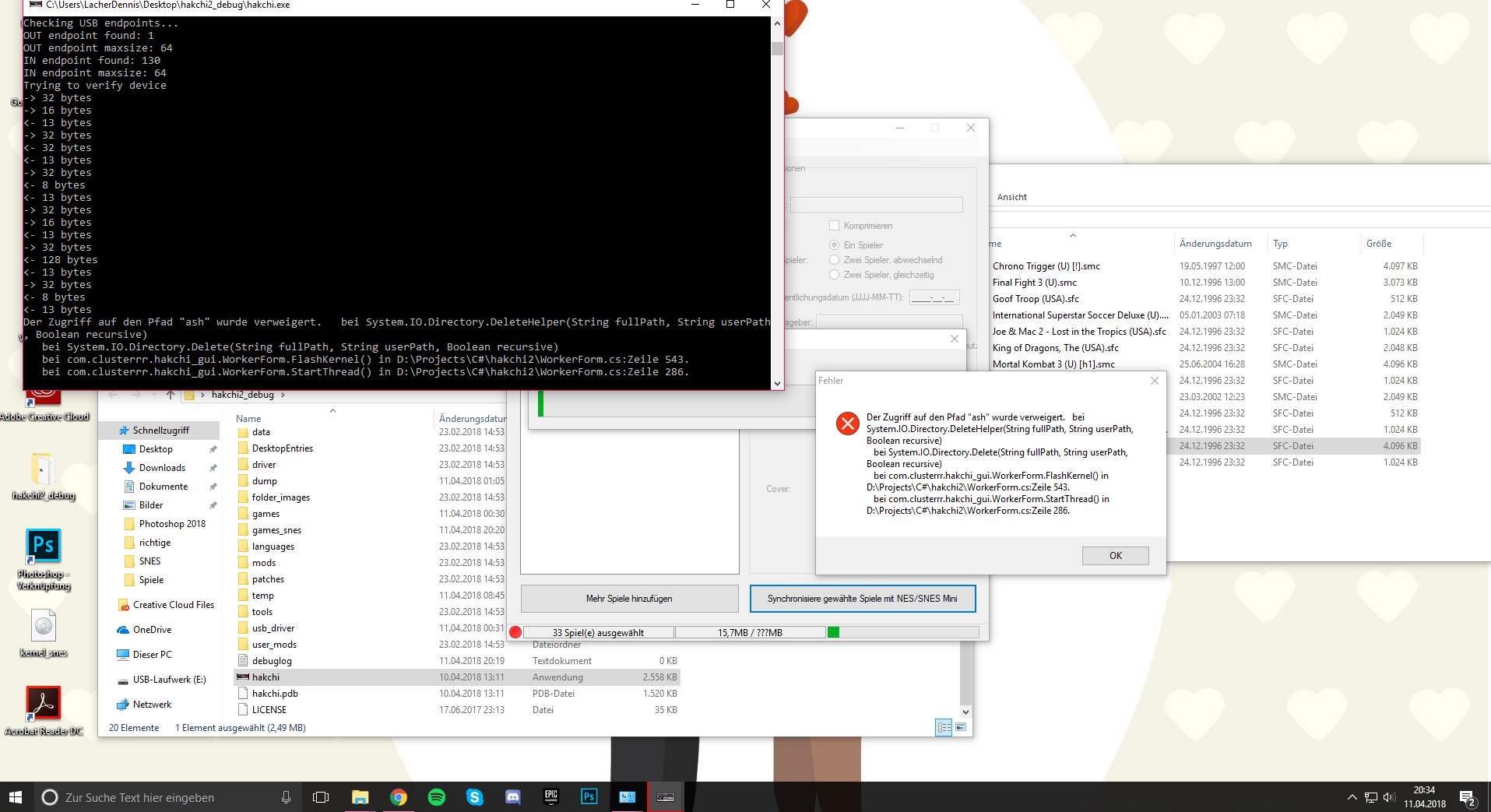 hakchi2 Error with the snes mini · Issue #1284 · ClusterM/hakchi2 · GitHub