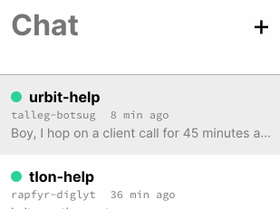 Chat sidebar timestamps don't auto-update · Issue #1647 · urbit/urbit · GitHub
