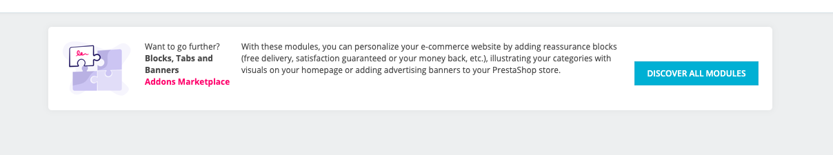 Remove marketplace widget in blockreassurance · Issue #25457 · PrestaShop/PrestaShop · GitHub