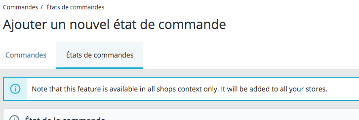 Multistore - Shop parameters > Order settings > Statuses > Add new / edit order status - Add ...
