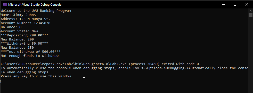 GitHub - bjralphs/Banking-Program: C# Banking Application : Program ...