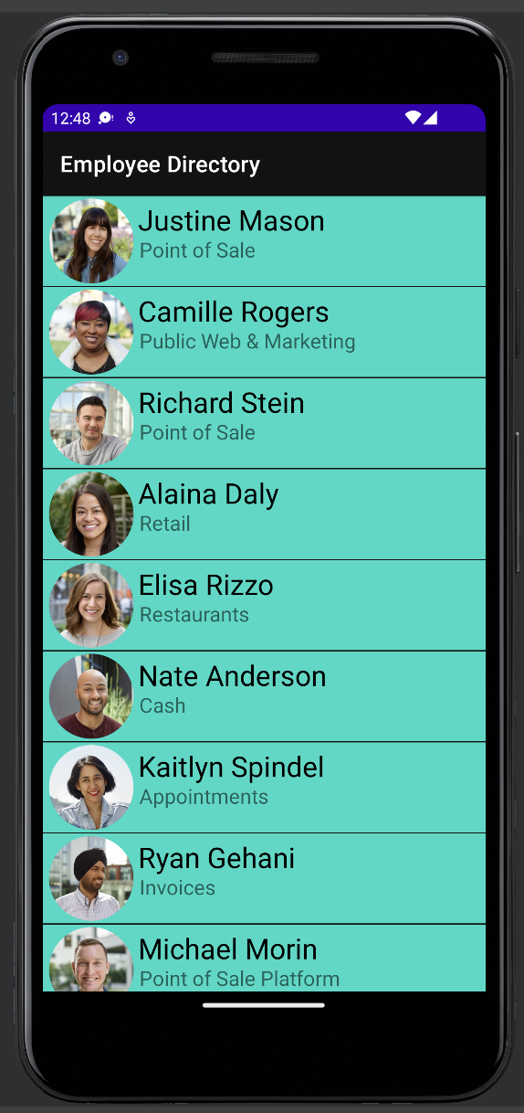 GitHub - Giocern5/SquareChallenge: Is an employee directory that ... GitHub - Giocern5/SquareChallenge: Is an employee directory that ...