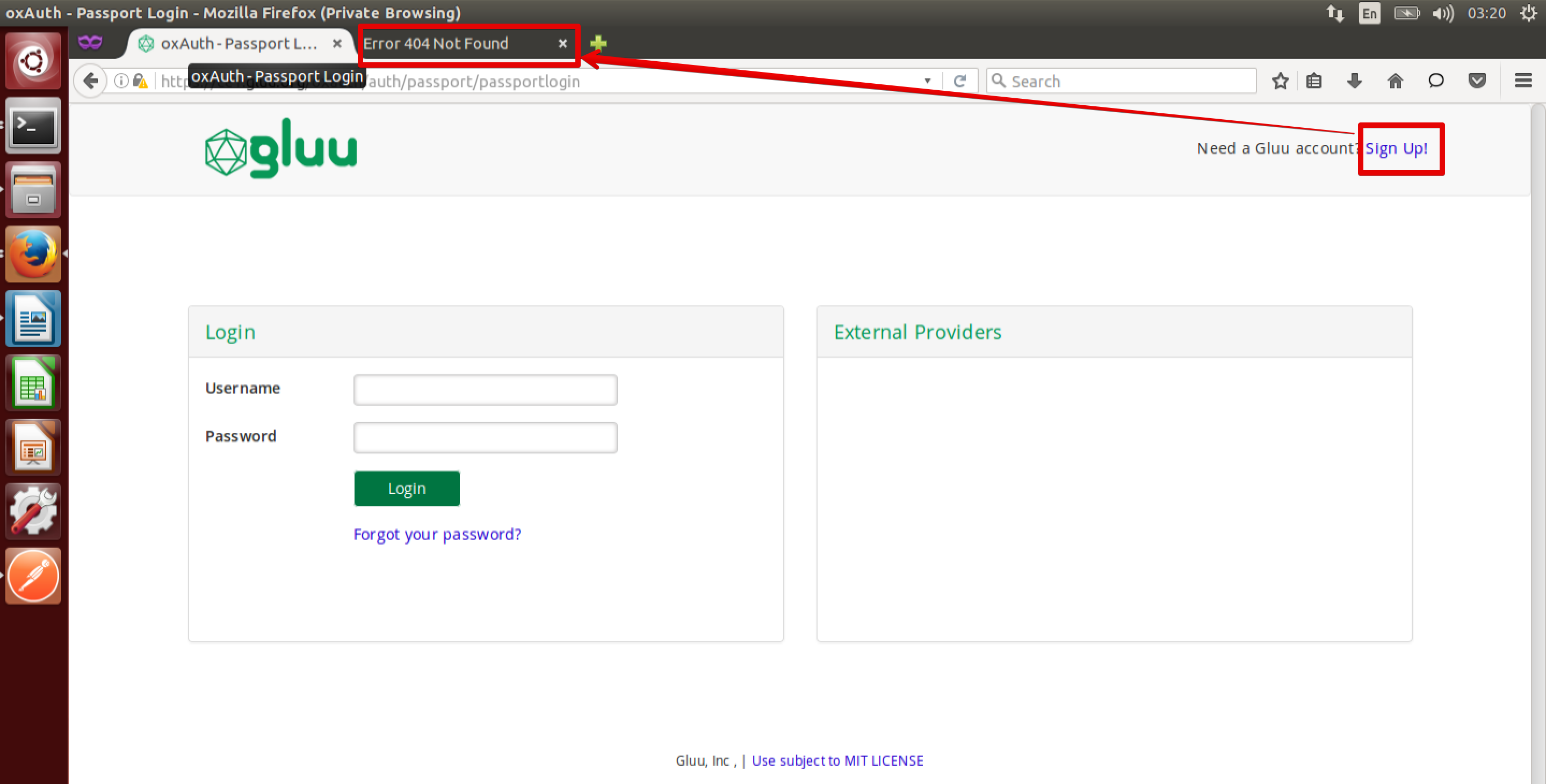 Remove the sign up link present in the login page for passport · Issue #834 · GluuFederation ...