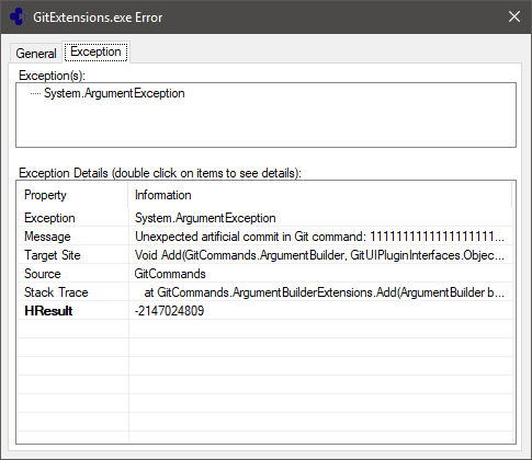 Crash on Ctrl+Shift+N for artificial commits · Issue #6308 · gitextensions/gitextensions · GitHub