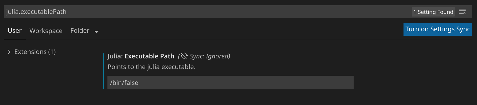 Dismissing executable error now always goes to settings · Issue #2353 · julia-vscode/julia ...