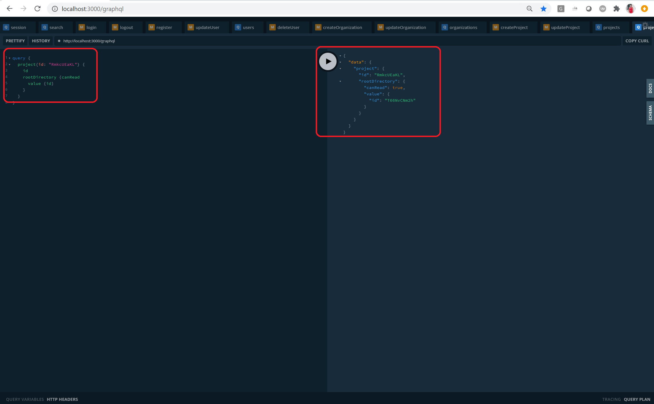 query project > "Could not find root directory associated to this ...