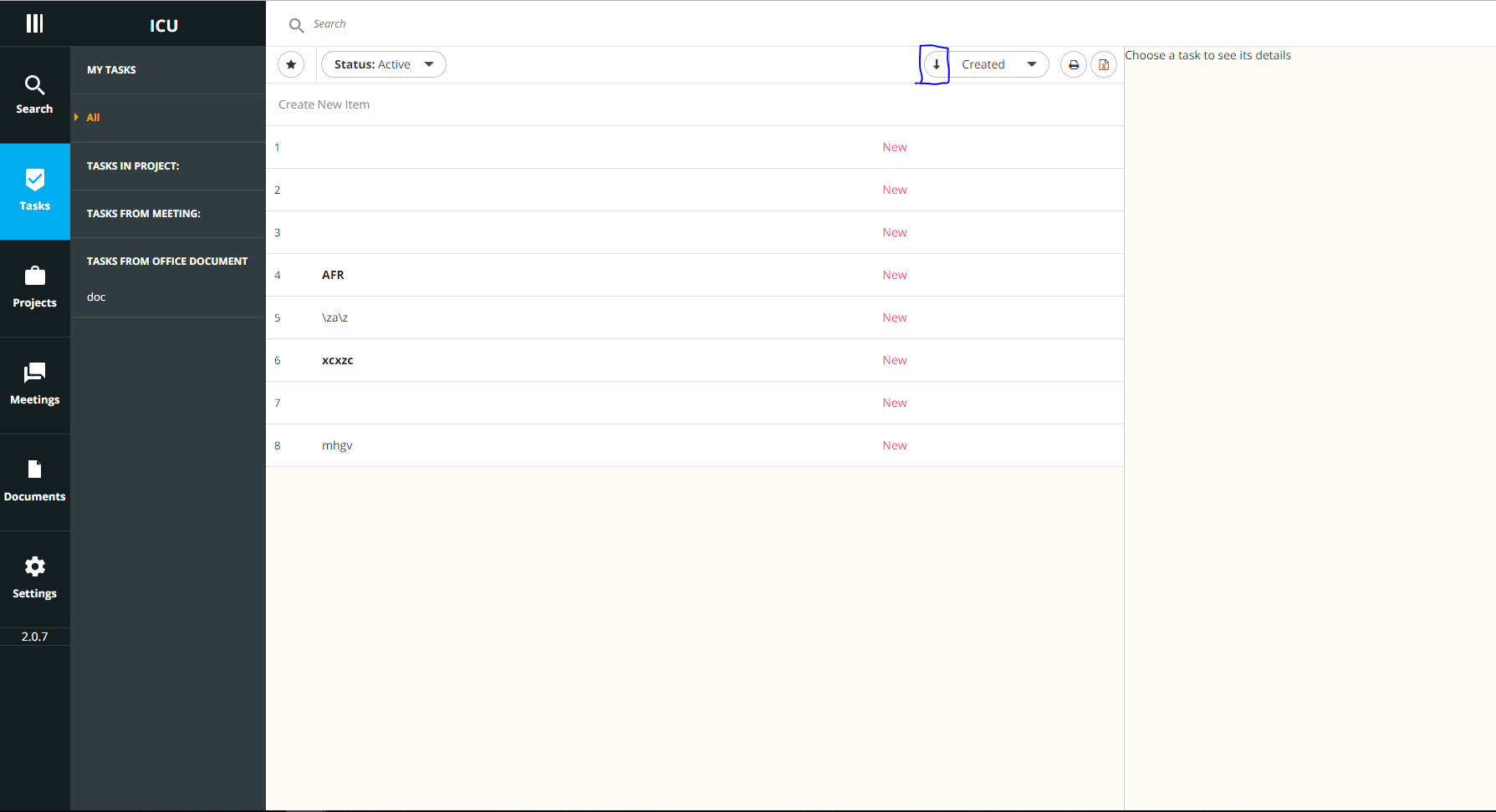 when pressing the arrow sort (left of created sort) the items list disappears · Issue #1753 ...