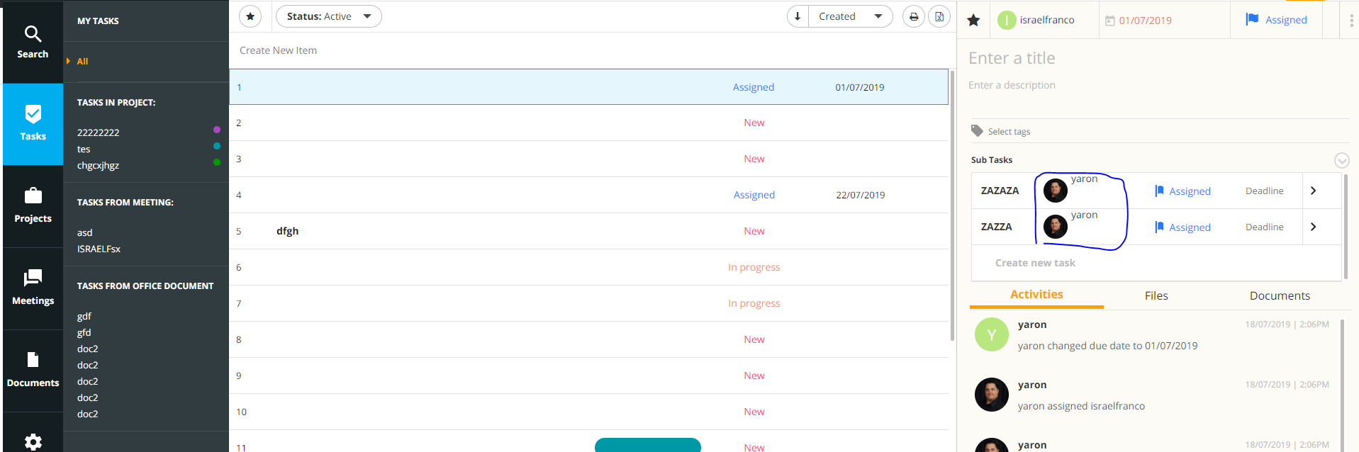 sub tasks/project assignee visual · Issue #1759 · linnovate/root · GitHub