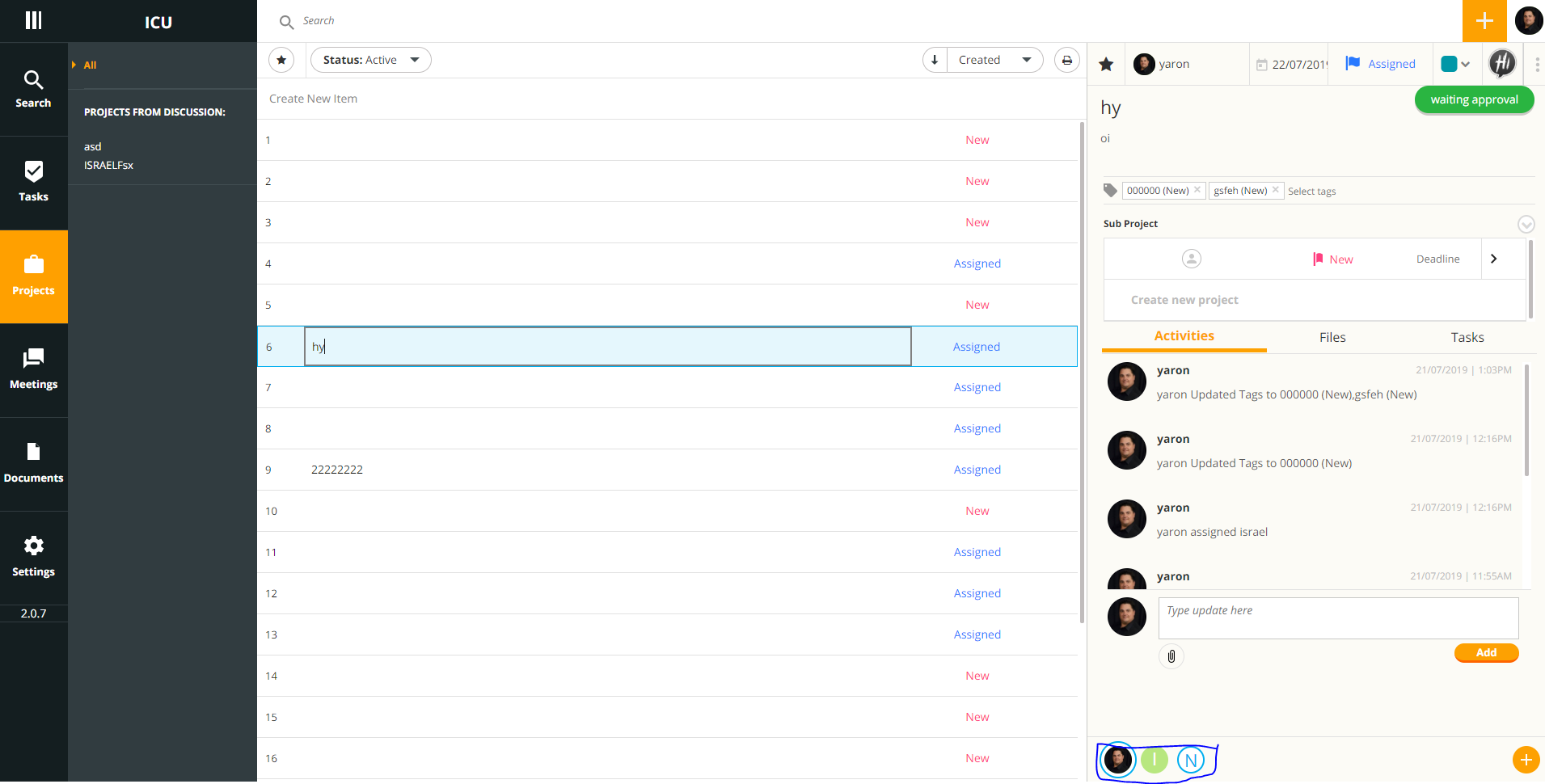 task from project using + button inheriting partners · Issue #1762 · linnovate/root · GitHub