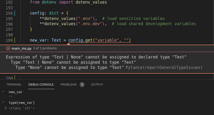 Expression of type "Text | None" cannot be assigned to declared type "Text" · Issue #1622 ...