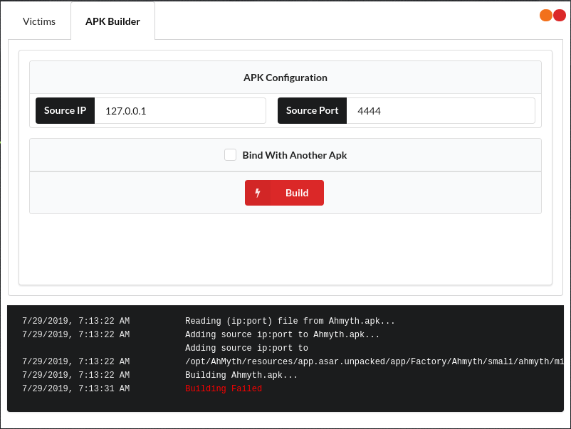 Both Built in Binders not working · Issue #147 · AhMyth/AhMyth-Android-RAT · GitHub