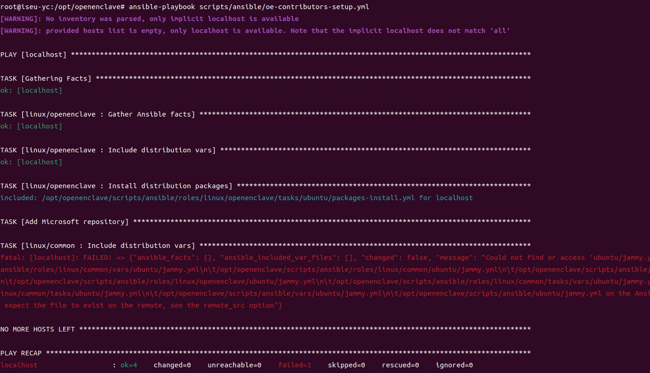 Could Not Find Or Access ubuntu jammy yml Issue 4506 Openenclave openenclave GitHub