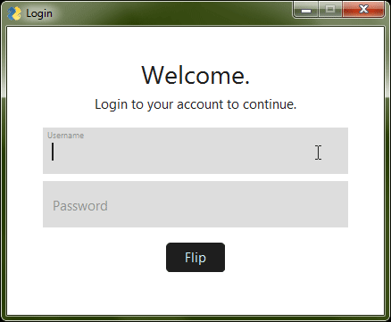     Basic Login Dialog Box 