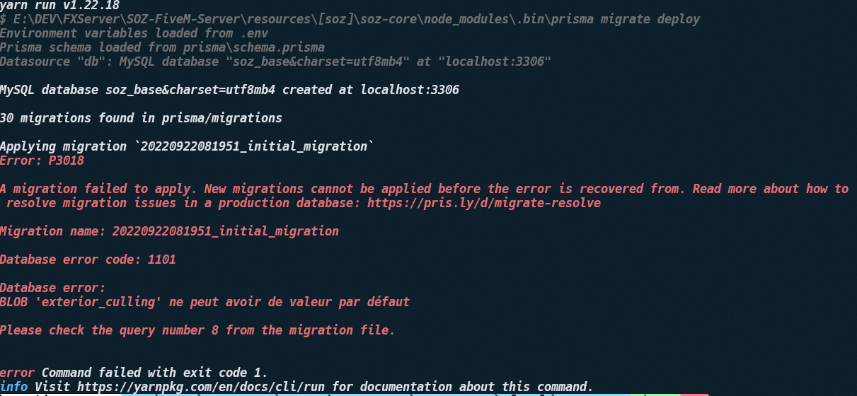 [RESOLU] Erreurs lors de la migration · SOZ-Faut-etre-Sub SOZ-FiveM-Server · Discussion #113 ...