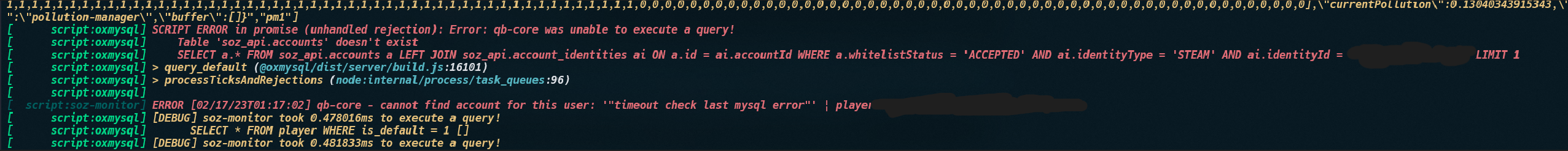 [RESOLU] Erreurs lors de la migration · SOZ-Faut-etre-Sub SOZ-FiveM-Server · Discussion #113 ...