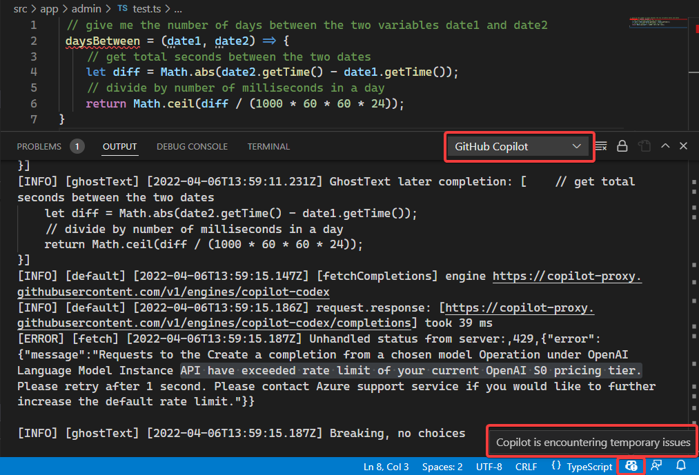 Copilot always saying "Encountering temporary issues" · community · Discussion #9912 · GitHub