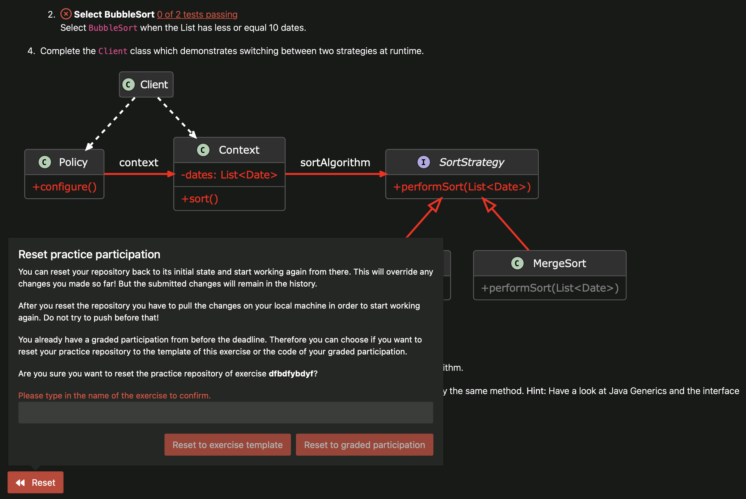 `Programming exercises`: Allow students to reset repository by JohannesStoehr · Pull Request ...