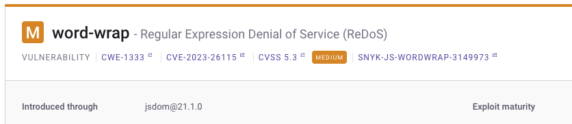 Regular Expression Denial Of Service Redos Vulnerability · Issue 3527 · Jsdomjsdom · Github 