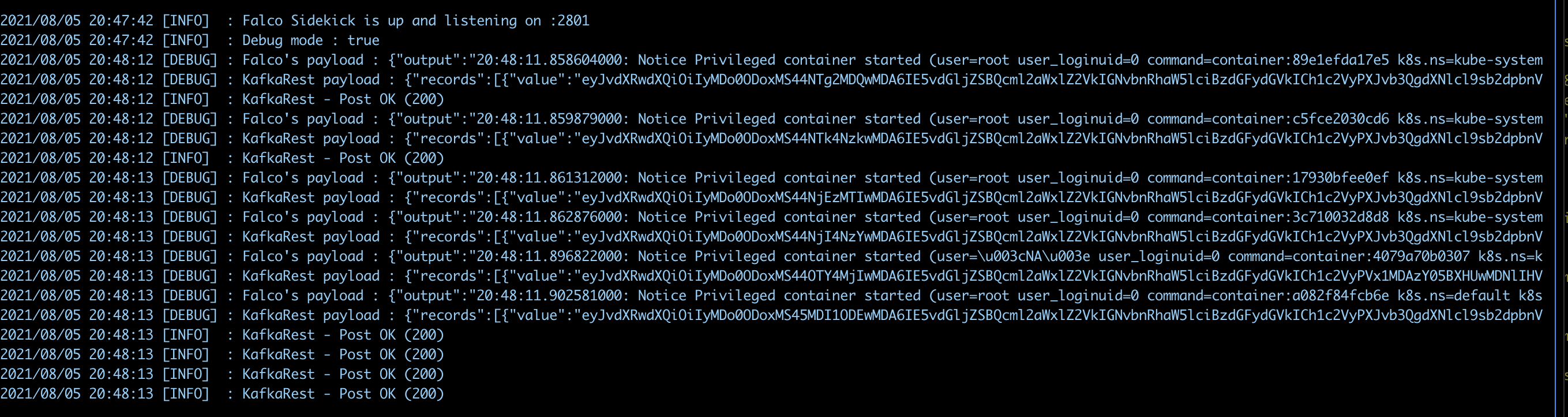 Support Kafka Rest Output · Issue 262 · Falcosecurityfalcosidekick · Github