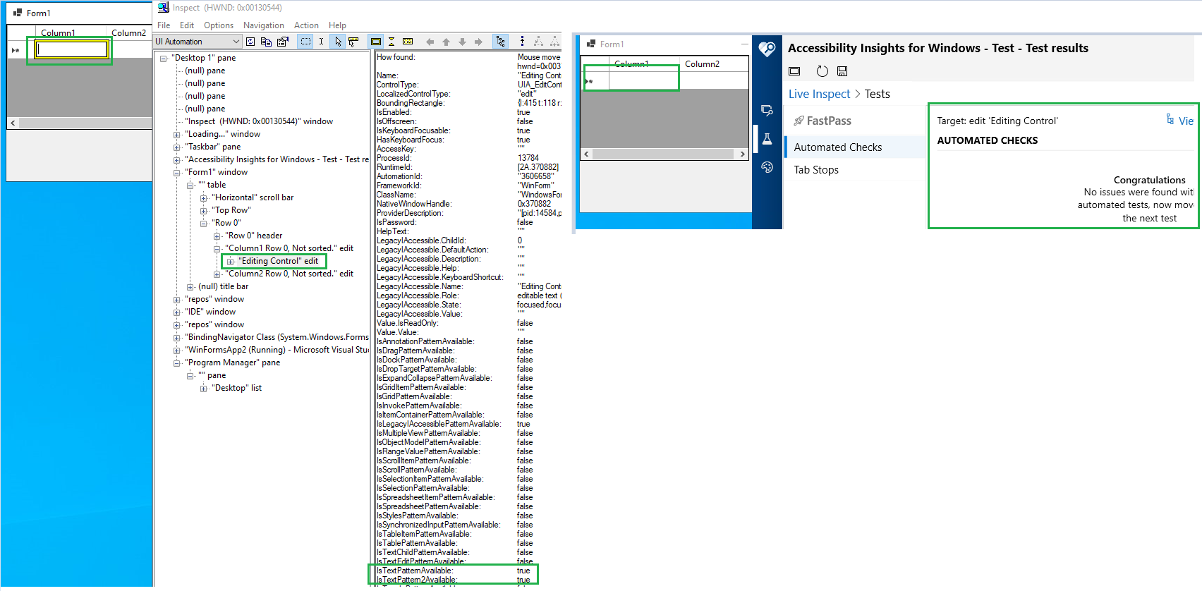 DataGridView's edit controls don't support UIA Text pattern as required by UIA rules · Issue ...