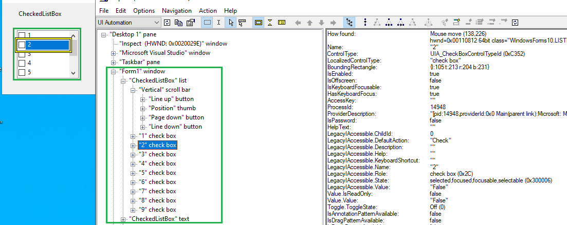 [Accessibility] Missing the items displayed for CheckedListBox control ...