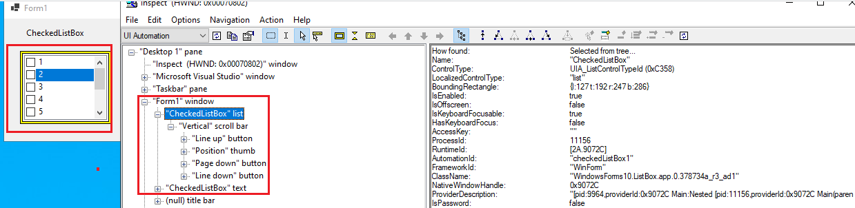 [Accessibility] Missing the items displayed for CheckedListBox control ...
