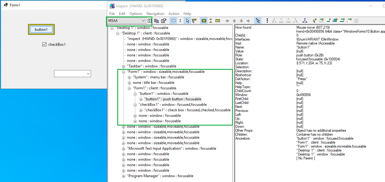 MSAA (IAccessible) API don't work with winforms controls in .NET 5 · Issue #4100 · dotnet ...