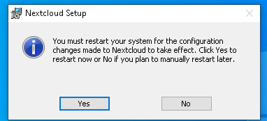 Windows installer: Start after installing and rebooting · Issue #3169 · nextcloud/desktop · GitHub