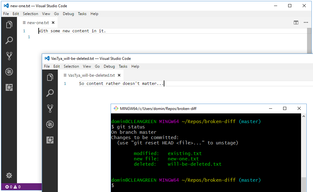 Allow to open a diff editor from command line where one side does not exist · Issue #31726 ...