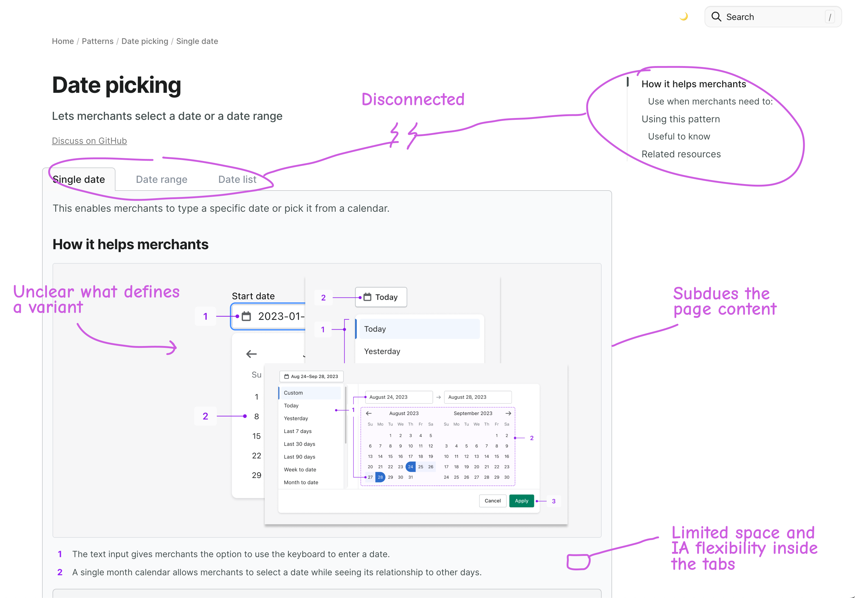Organize pattern "variants" as discrete pattern pages · Issue #9183 · Shopify/polaris · GitHub