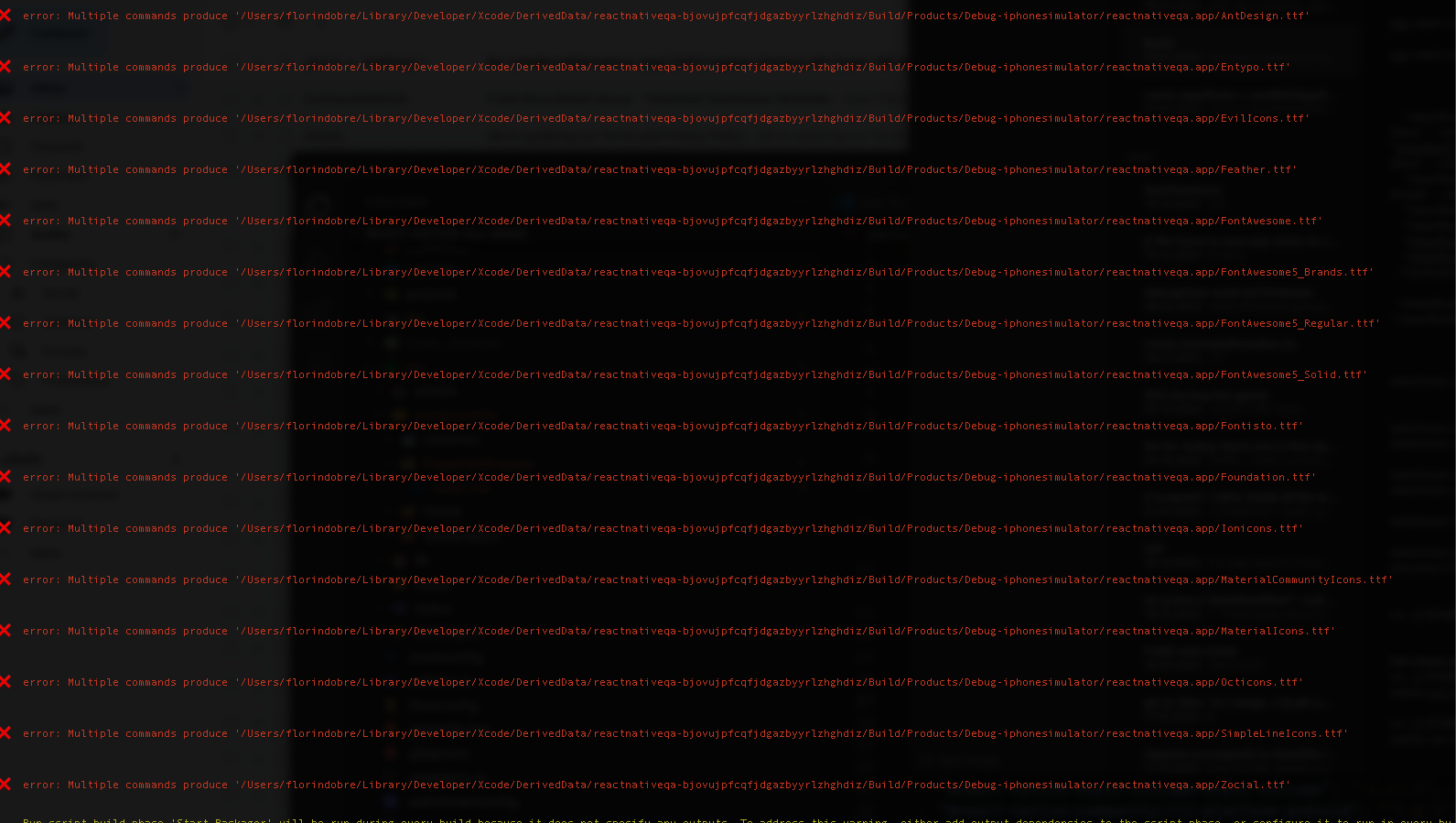 Ios React Native Cli Example Duplicate Resources Issue · Issue 60 · Flagship Ioflagship