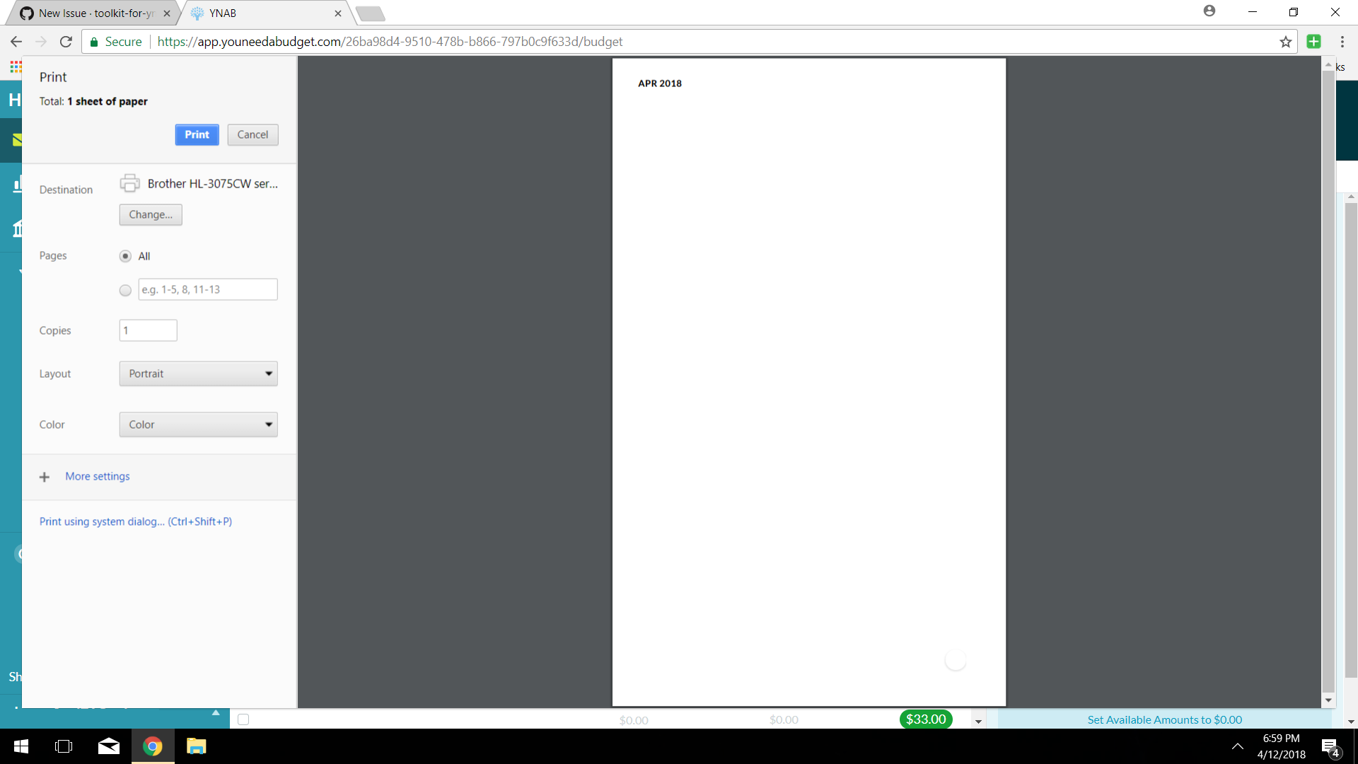 Print Improvements Not Displaying Budget · Issue 1268 · Toolkit For Ynabtoolkit For Ynab · Github