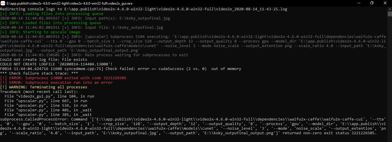 Crashes on output · Issue #329 · k4yt3x/video2x · GitHub