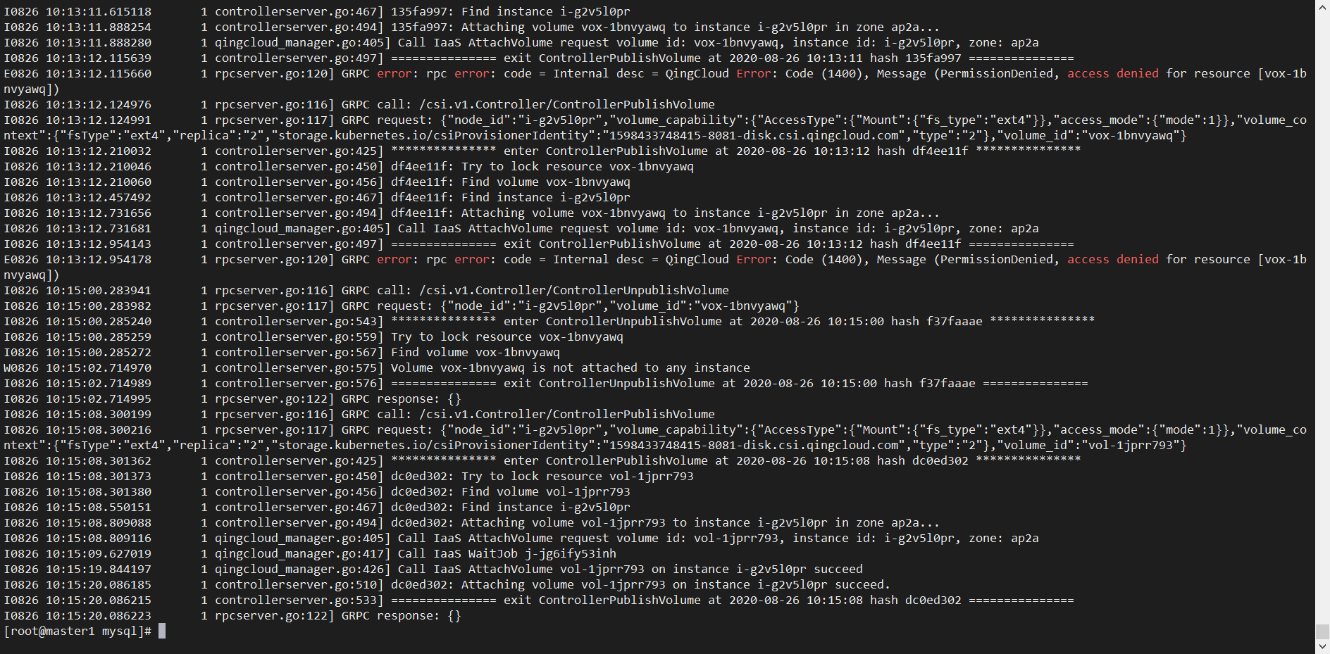 Snapshot created volume attach failed · Issue #2925 · kubesphere/kubesphere · GitHub