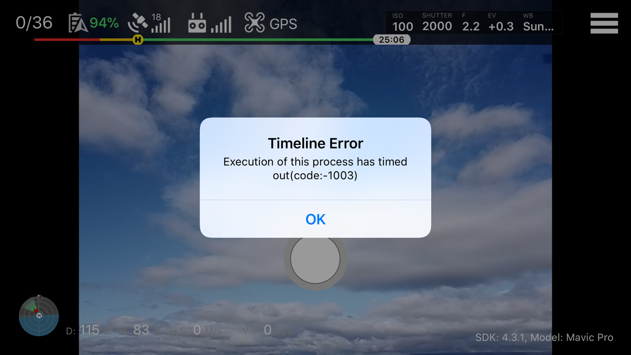 Execution Of This Process Has Timed Out · Issue 175 · Dji Sdk Mobile Sdk Ios · Github