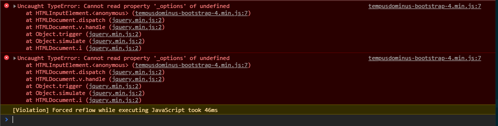 Uncaught TypeError: Cannot read property '_options' of undefined · Issue #316 · tempusdominus ...