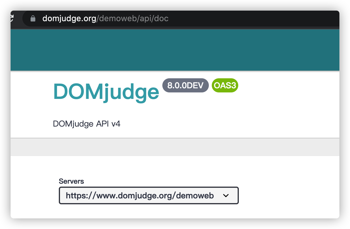 The Servers in the API Doc of Swagger UI may be wrong · Issue #1395 · DOMjudge/domjudge · GitHub
