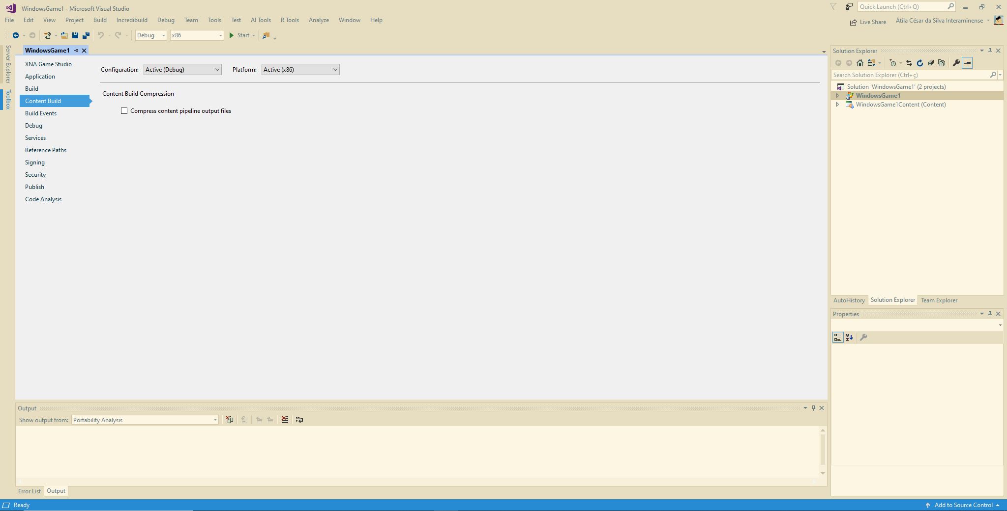 XSharp Visual Studio does not allow adding a property page, per project type guid, which depends ...