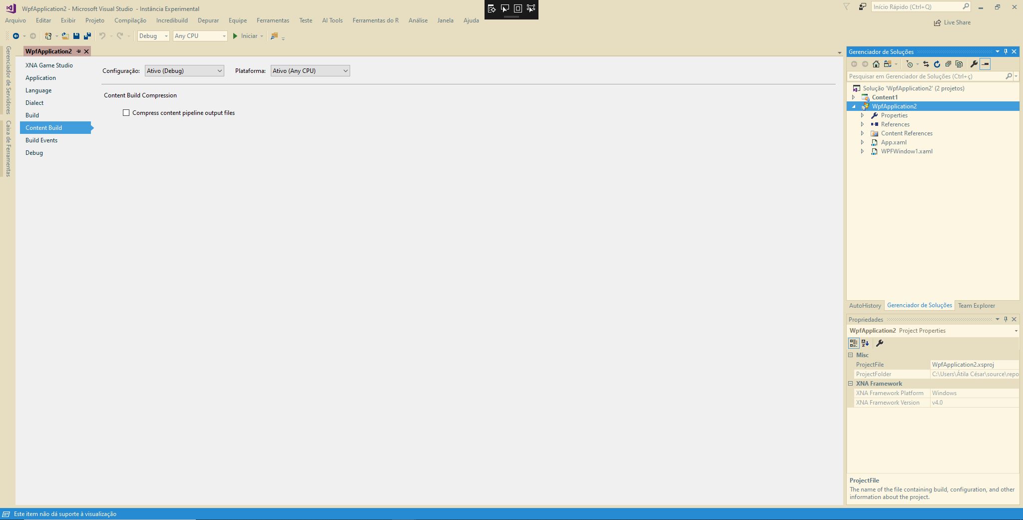 XSharp Visual Studio does not allow adding a property page, per project type guid, which depends ...