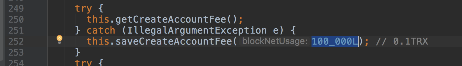 CREATE_ACCOUNT_FEE works as 0.1 TRX(100,000 Sun) not 0.01 TRX(10,000 Sun). Any thought? · Issue ...