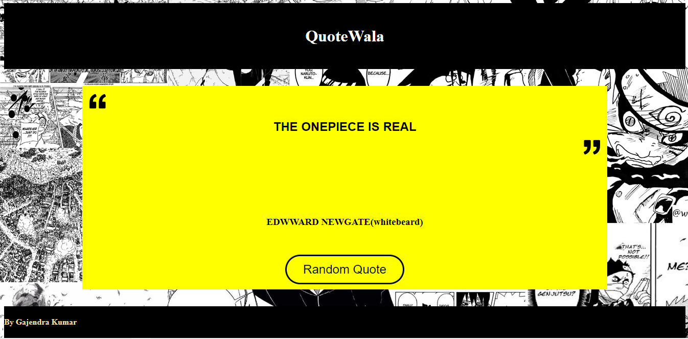 Github Gajendrakumar123randonquotegenerator Random Quote Generator Using Html Css Js 