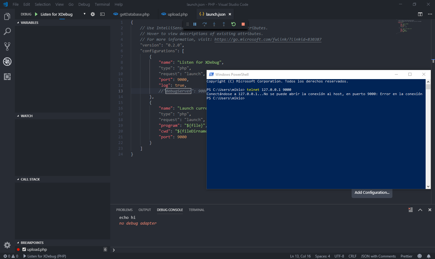 Debugger fails to connect (even locally) · Issue #339 · xdebug/vscode-php-debug · GitHub
