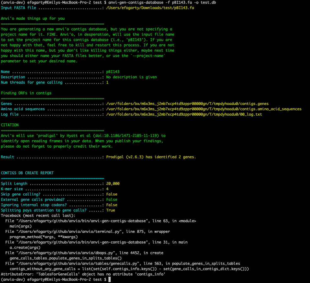 [BUG] anvi-gen-contigs-database gives AttributeError · Issue #1933 · merenlab/anvio · GitHub