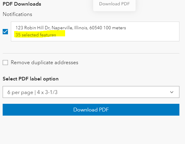 Public Notification Instant App: Notification label doesn't dynamically update the feature count ...