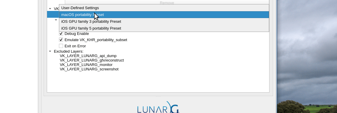 vkconfig: can't select "User-Defined Settings" "preset" · Issue #1297 · LunarG/VulkanTools · GitHub