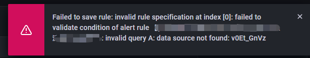 modif grafana alert rule, error: A: data source not found · Issue #59467 · grafana/grafana · GitHub
