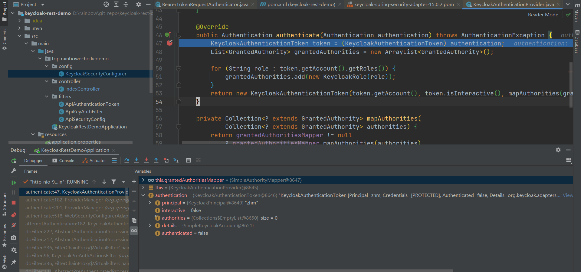 KeycloakAuthenticationToken class no roles? · keycloak keycloak ...