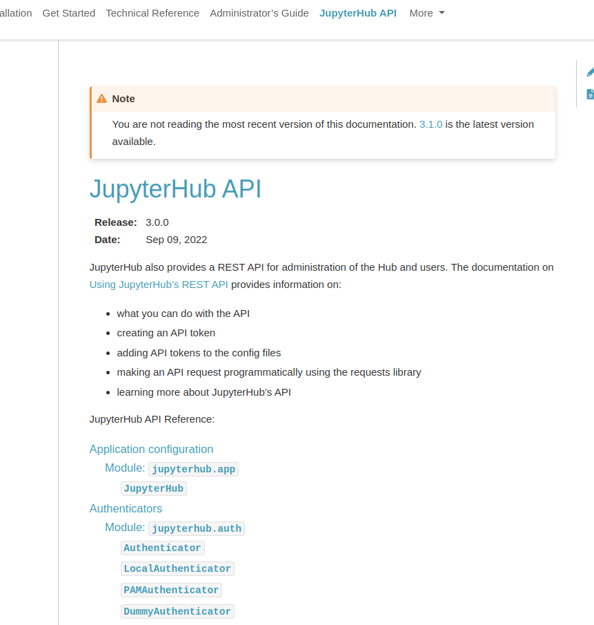 docs: 3.1.0 vs 3.0.0 has different layout in api/index.html · Issue #4254 · jupyterhub ...
